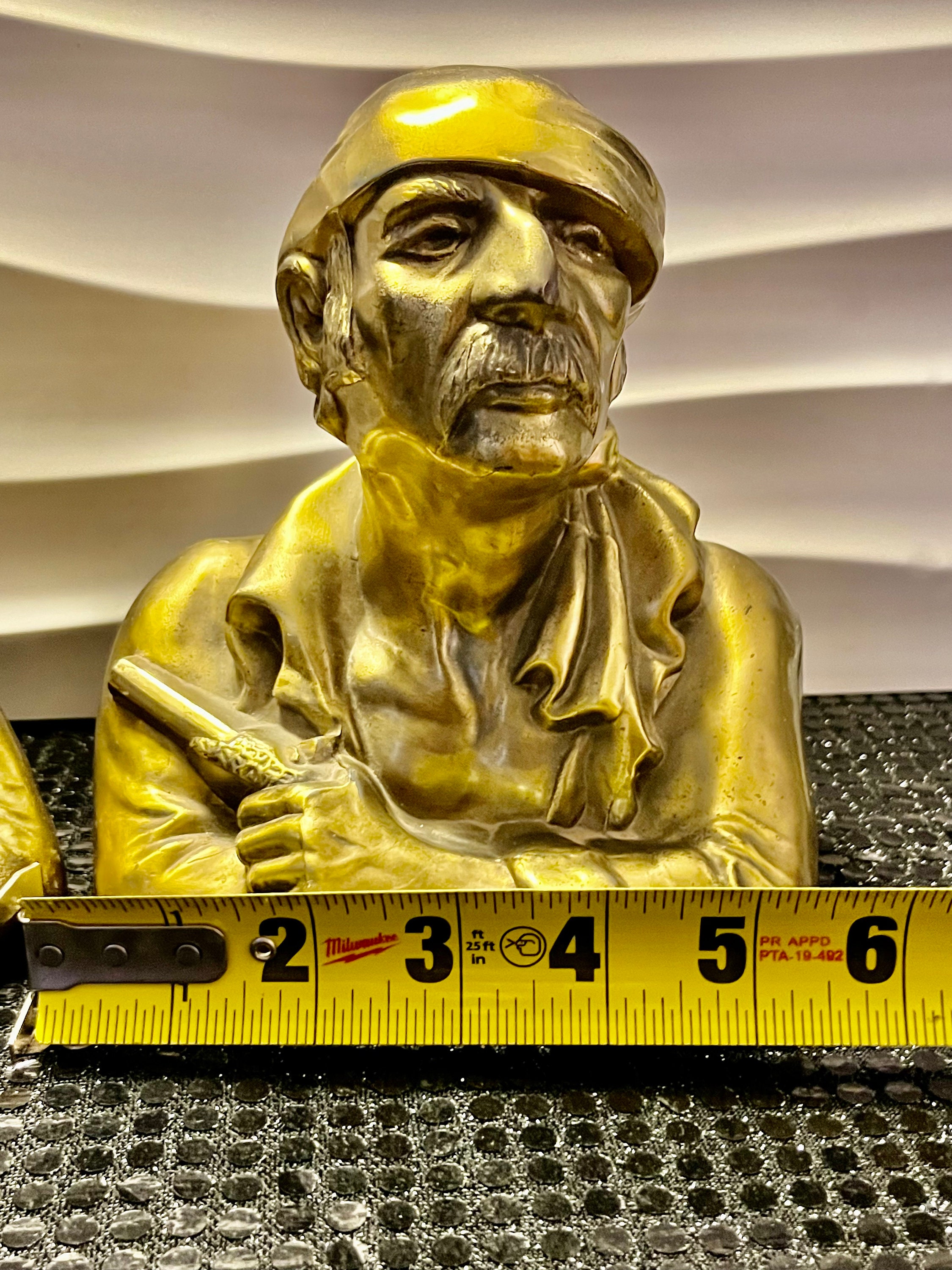 Bronze Pirate Bookends Vintage Heavy Pistols Bookcase Decor Shelf Decor ...