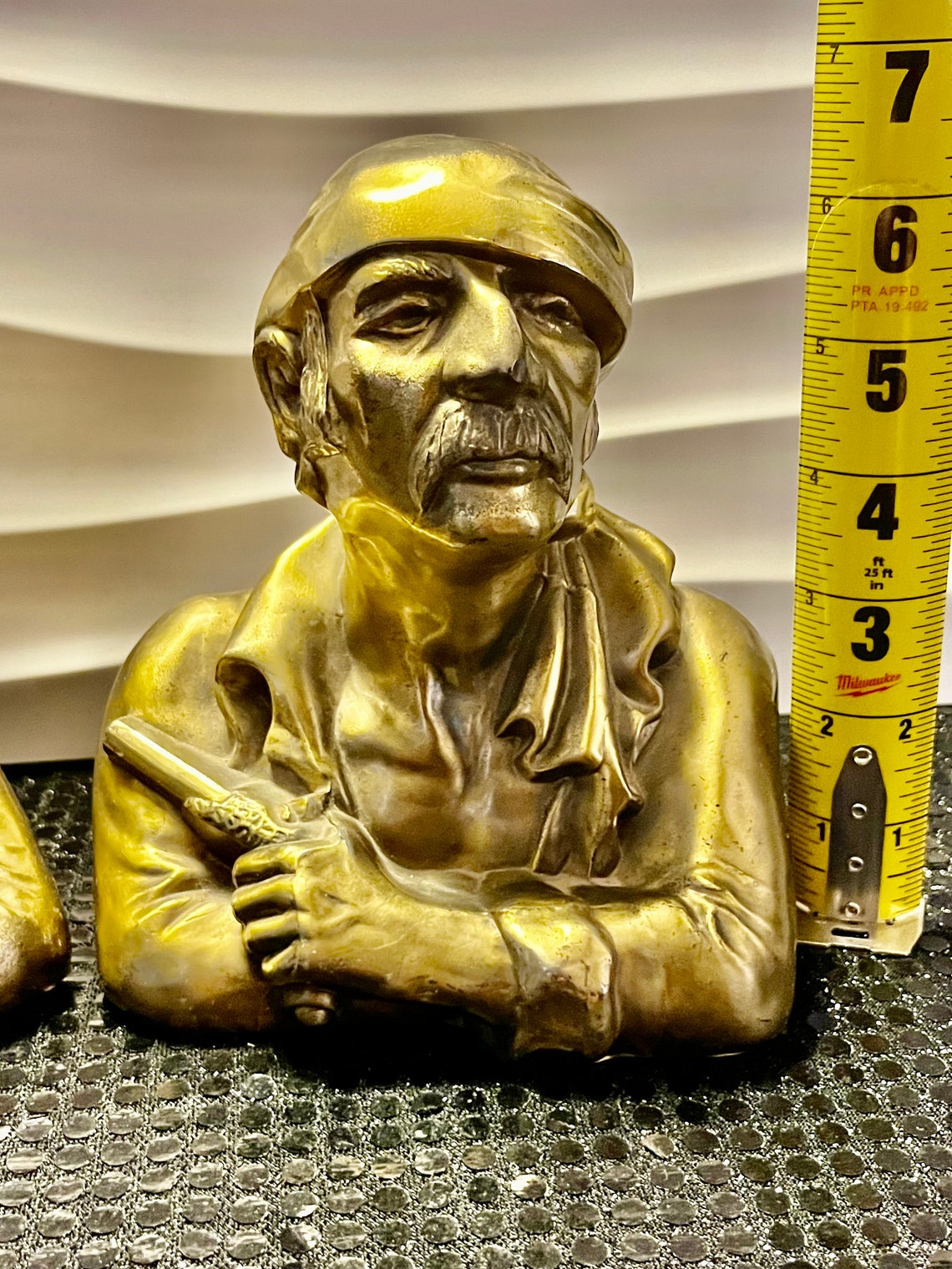 Bronze Pirate Bookends Vintage Heavy Pistols Bookcase Decor Shelf Decor ...