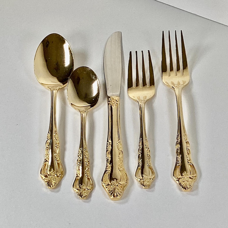 Korean Silverware Set Gold - Etsy