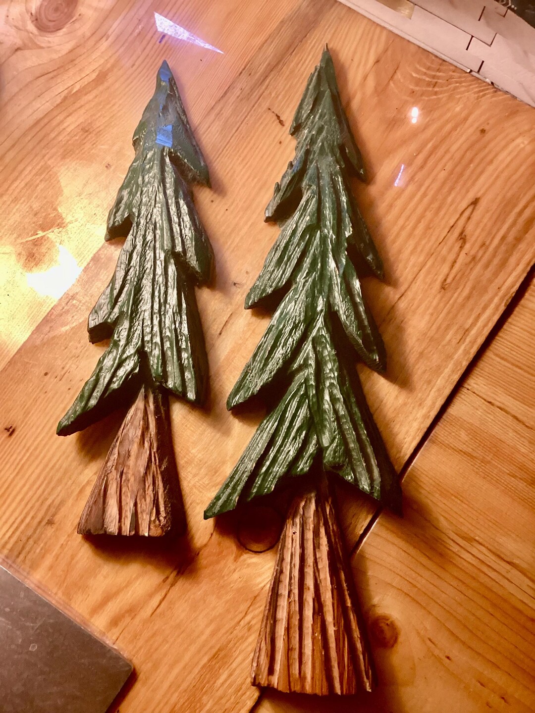 Wall Accents Pine Trees Hanging Home Decor Living Dining Room Farmhouse ...