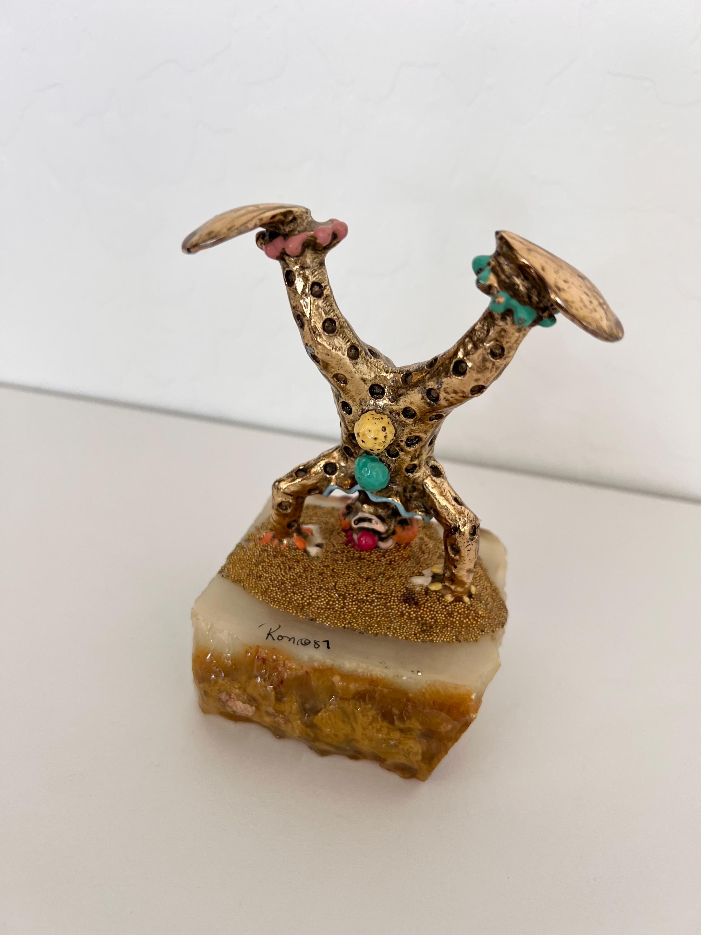 Ron Lee Clown Handstand Vintage Brass Decorative Figurine Heavy Marble ...