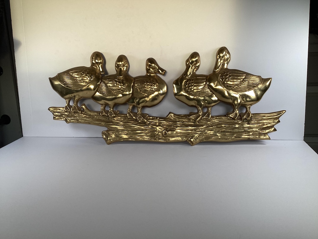 Brass Ducks Wall Hanging Decoration Home and Living Room Man Cave Decor ...