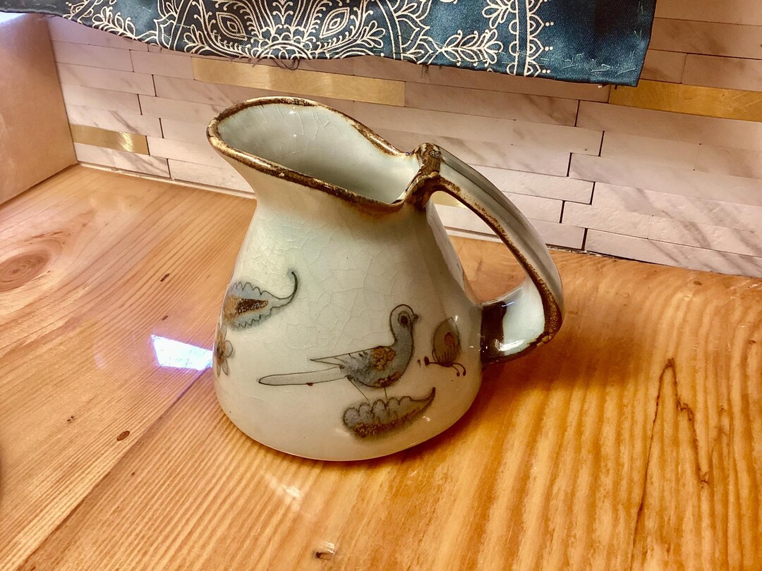 Tonala Stoneware Pitcher Pottery Home Kitchen Table Decor Kitchenware ...