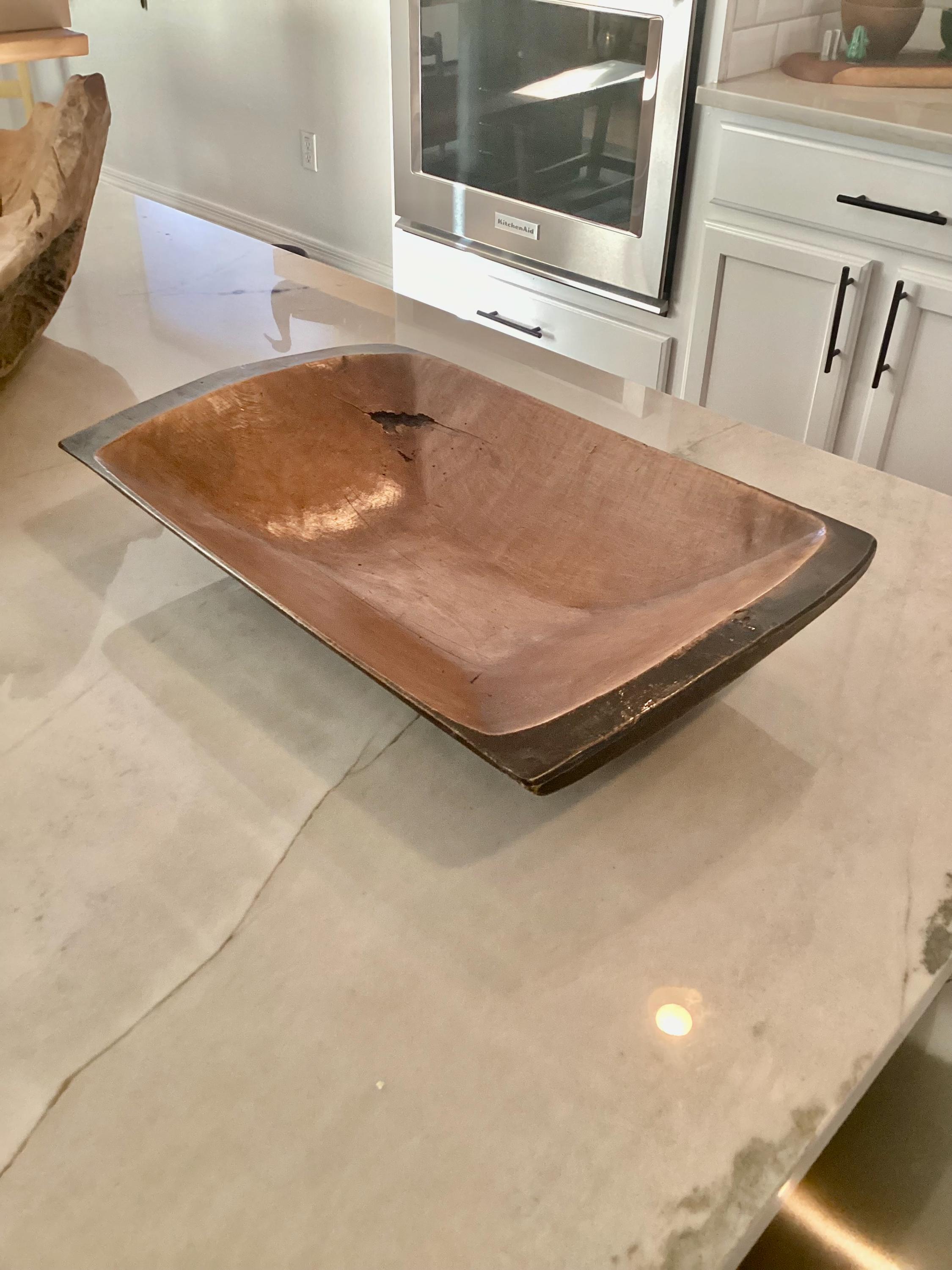 Treenware Rustic Centerpiece Bowl the Salem Collection Primitive Resin ...