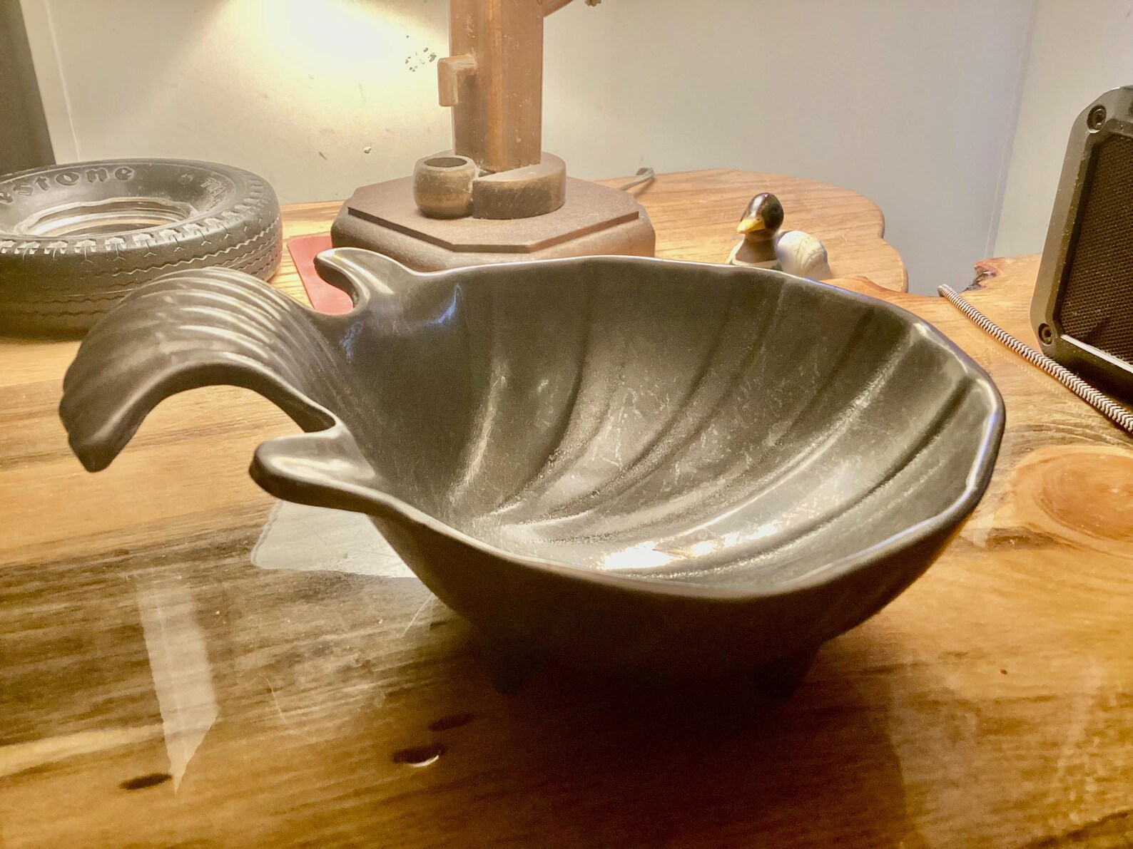 Pewter Seashell Bowl Home Bedroom Bathroom Beach Decor Jewelry Holder ...