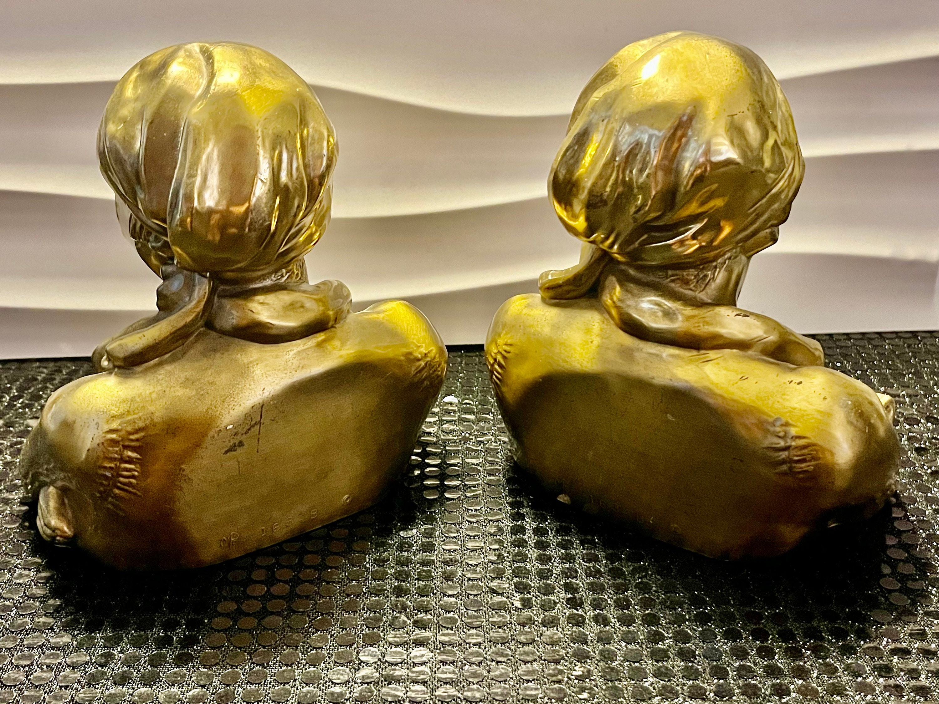 Bronze Pirate Bookends Vintage Heavy Pistols Bookcase Decor Shelf Decor ...