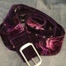 Velvet Fabric Belt Long Dark Purple Floral Velvet Silver - Etsy