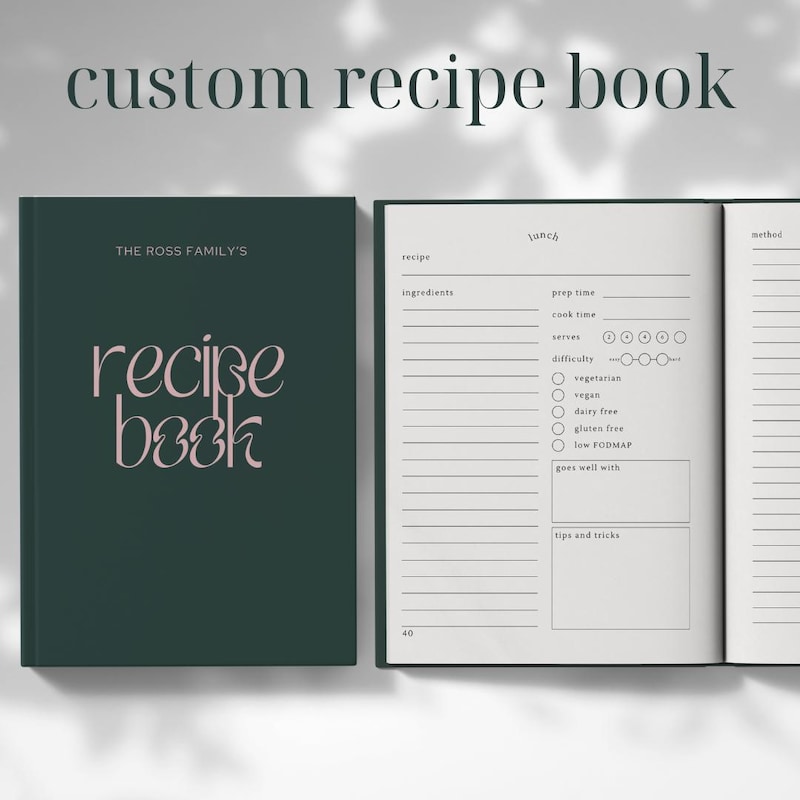 Custom Recipe Book - Etsy