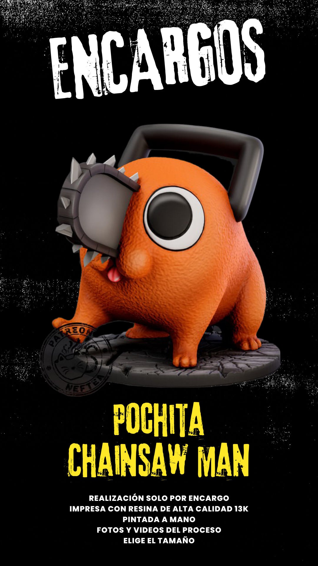 Pochita Chainsaw Man High Quality 13K Resin Figure and Hand Painting - Etsy