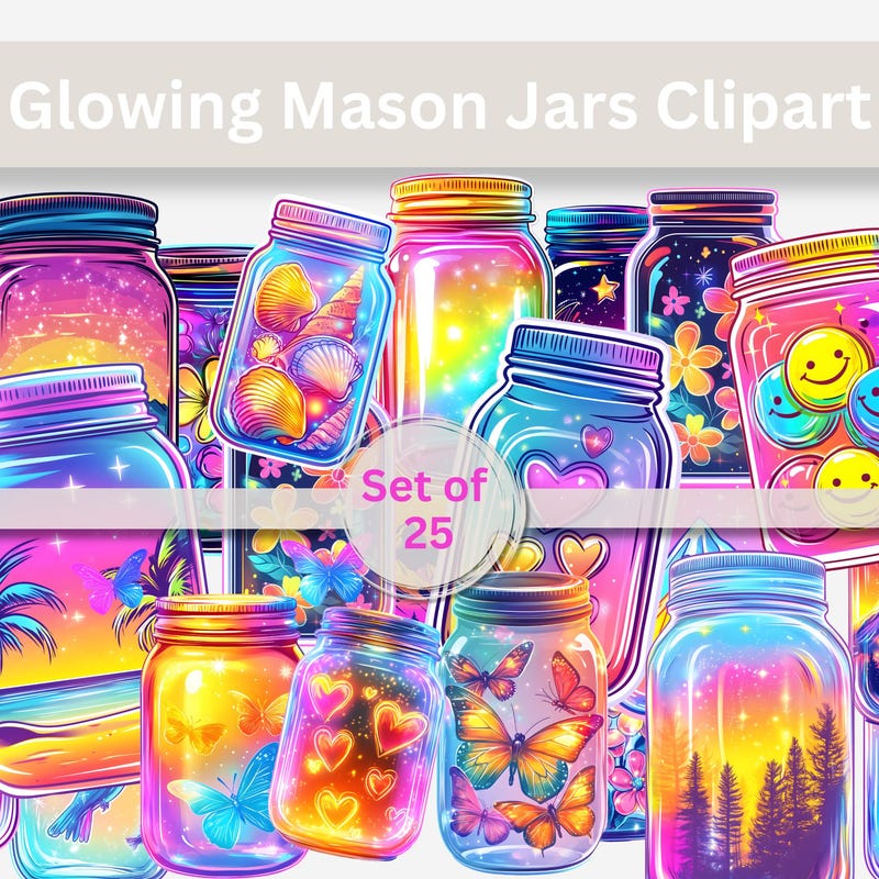 Mason Jar Clipart - Etsy