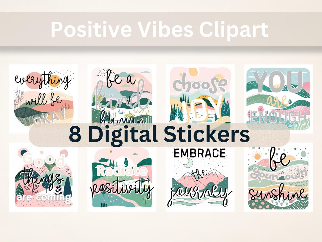 Inspirational Quote Clipart | Motivational Digital Stickers for ...