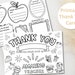 Printable Teacher Thank You Coloring Card Teacher Appreciation Coloring ...