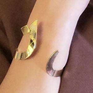 Adjustable Persian Arabic Letter Bangle Bracelet • Cuff Bracelet • Nun ...