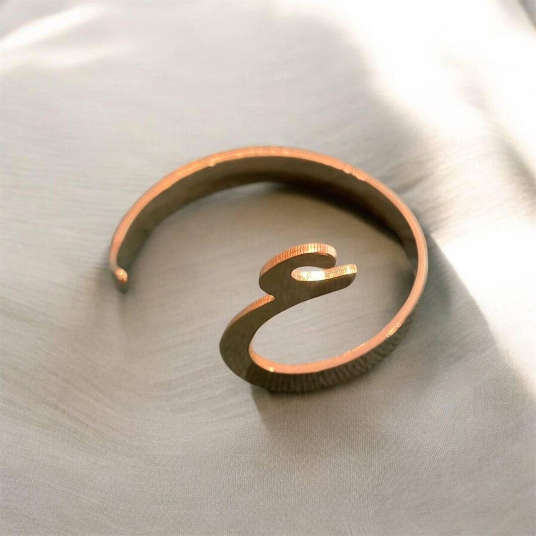 Adjustable Persian Arabic Letter Bangle Bracelet • Cuff Bracelet • Ayn ...