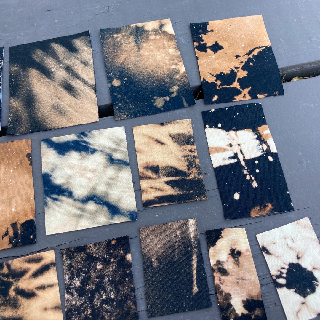 Upcycled Tie Dye Fabric Patches: Post Apocalyptic Style Mending Scraps ...