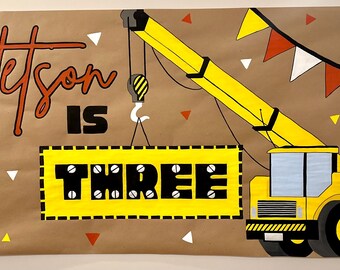 Farm Animal Themed HAND PAINTED Brown Kraft Paper Banners Completely ...