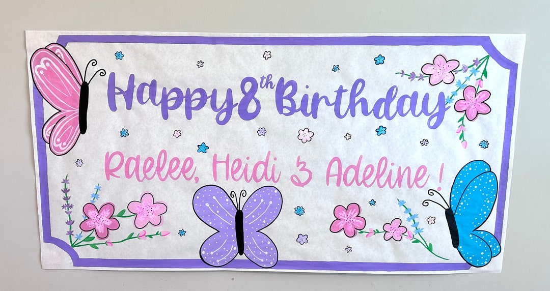 HAND PAINTED White Kraft Paper Banners - Etsy