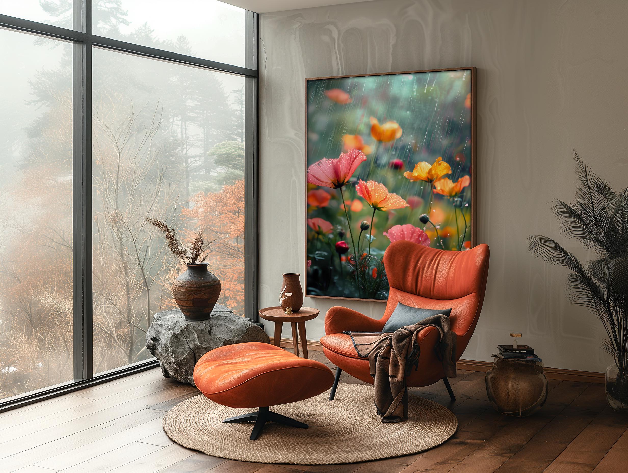 Printable "spring Showers" Poster, Spring Rain, Blooming Flowers ...