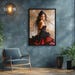 Printable "passion in Red" Poster, Elegant Woman, Romantic Art ...