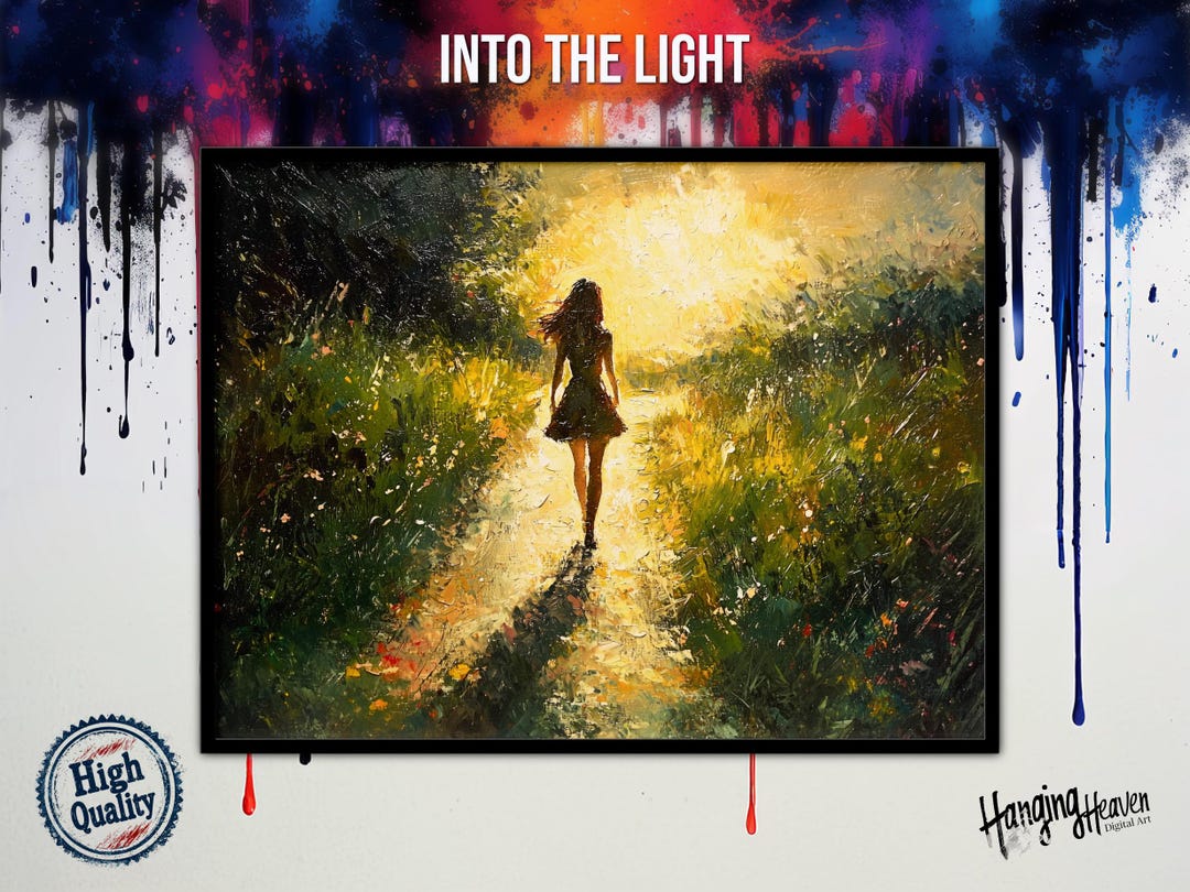 Printable into the Light Poster, Sunlit Path, Journey Into Light, Warm ...