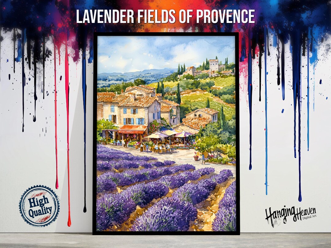 Printable "lavender Fields of Provence" Poster, Provence, Lavender ...