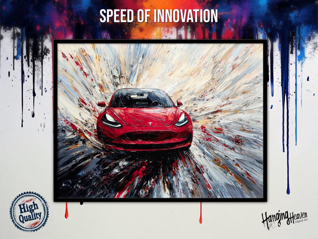 Printable Poster speed of Innovation, Modern Car Art,abstract ...