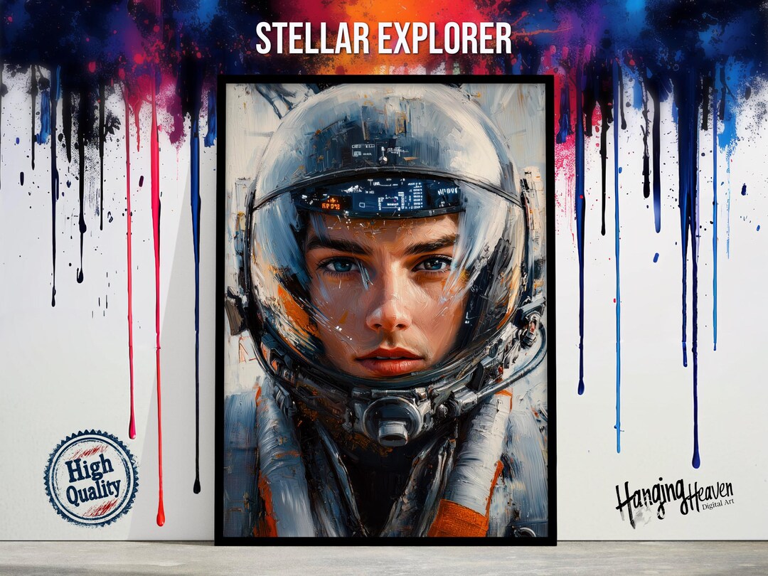 Printable Poster "stellar Explorer", Astronaut Art,space Exploration ...