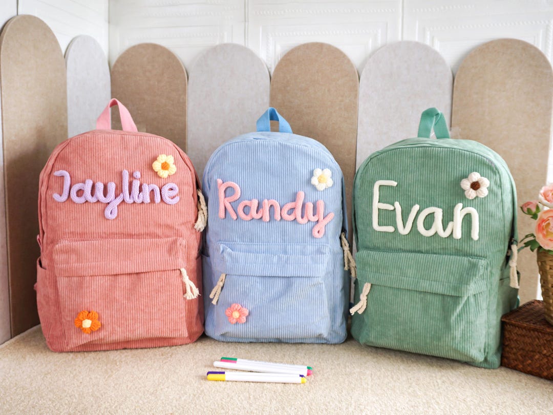 Handmade Toddler Backpack With Name | Preschool Backpack | Toddler Book ...