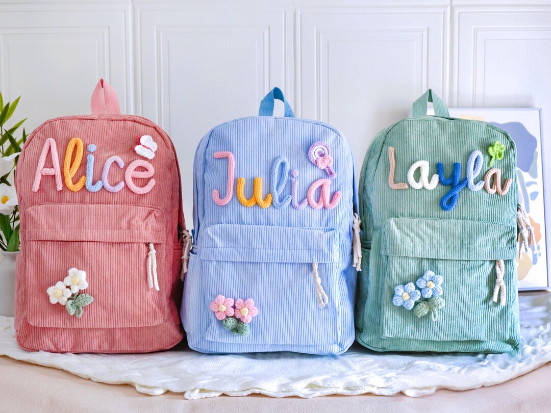 Personalized Toddler Backpack: Custom Yarn Name, Preschool Bag - Etsy