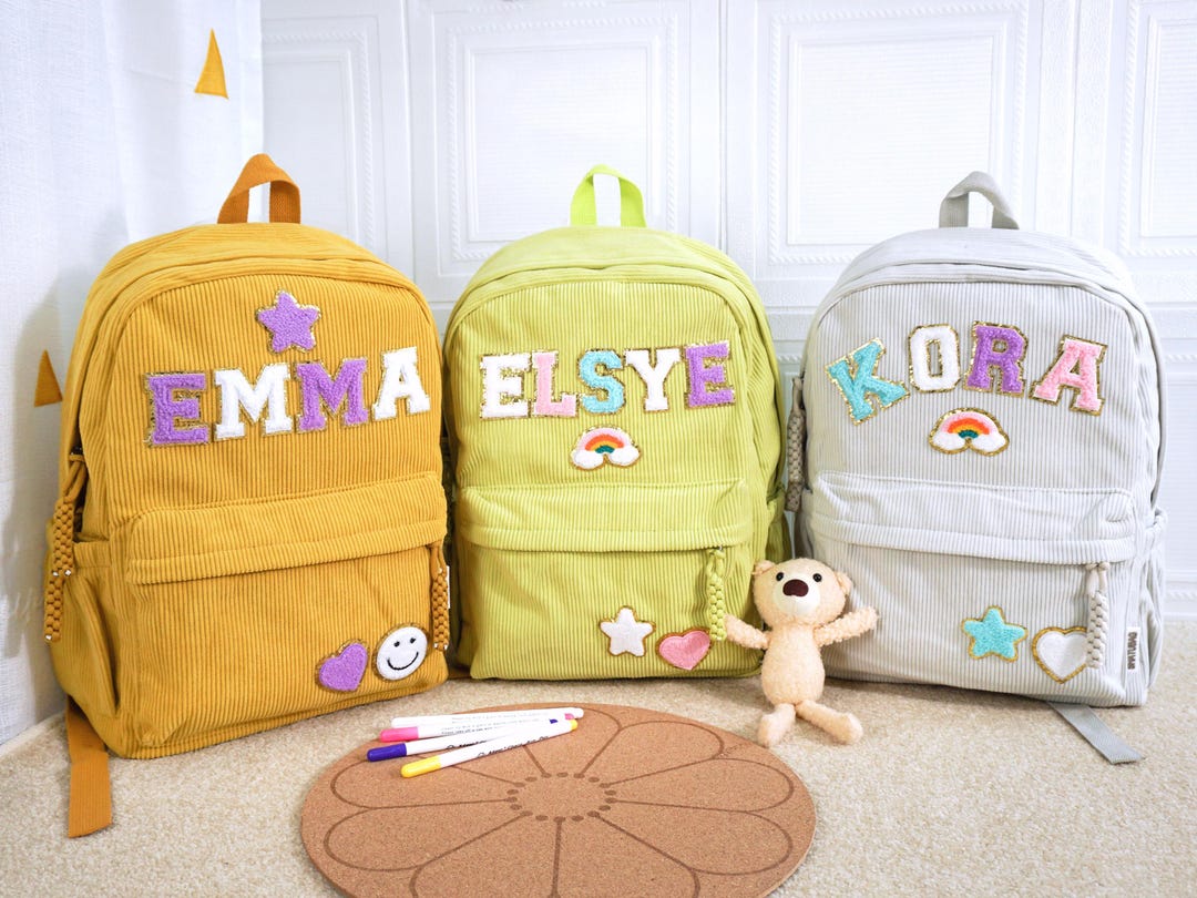 Sewn Letter Backpack,personalized Kids Backpack,kindergarten Backpack ...