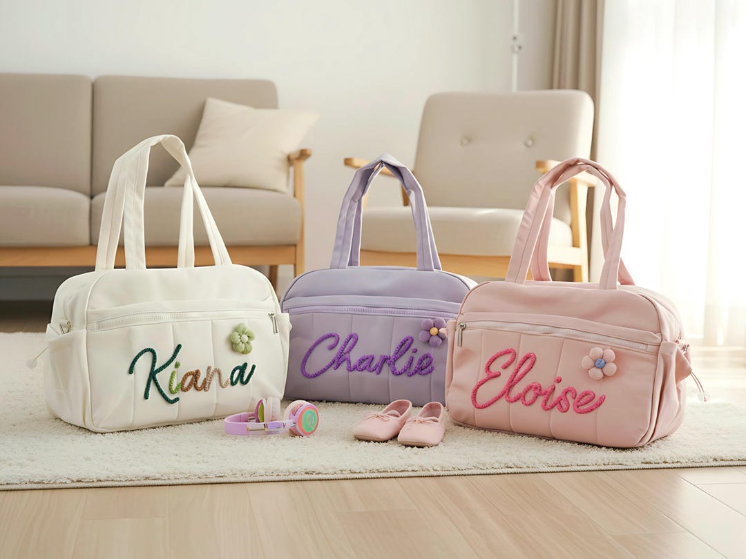Girl’s Ballet Dance Duffel: Custom Name Tag & Spacious Compartments ...