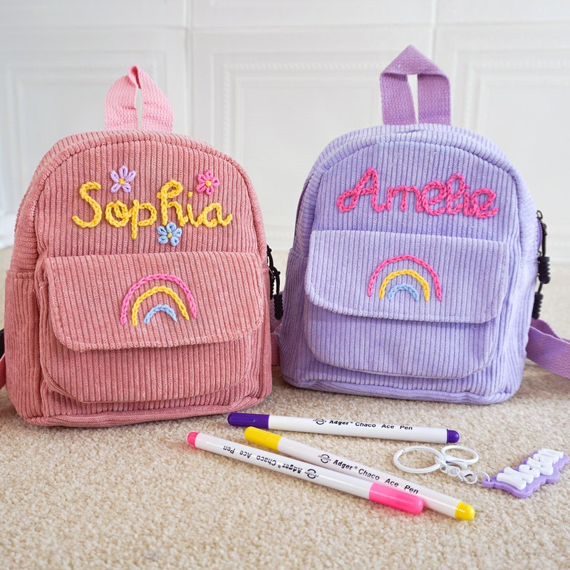 Embroidered Backpack - Etsy