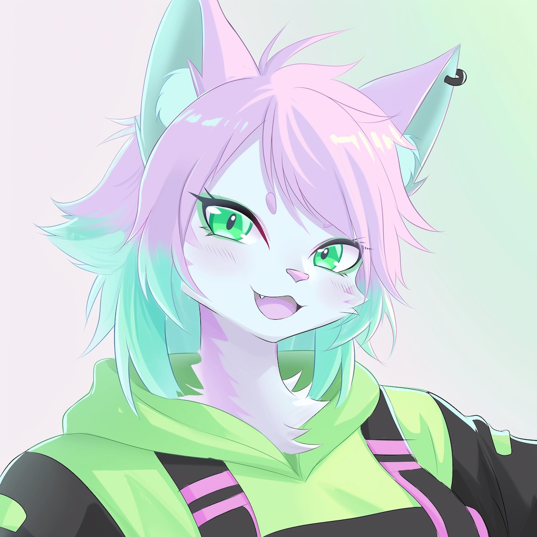 Custom Furry Art PFP, Anthro, Furry Avatar, Furry Icon, Furry Pfp ...