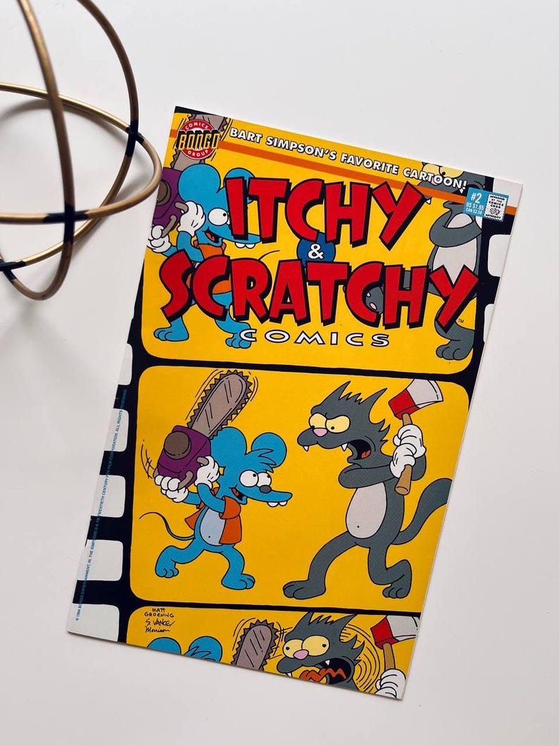 Itchy and Scratchy #1-2 - Vintage Comic Book 1990s - Etsy