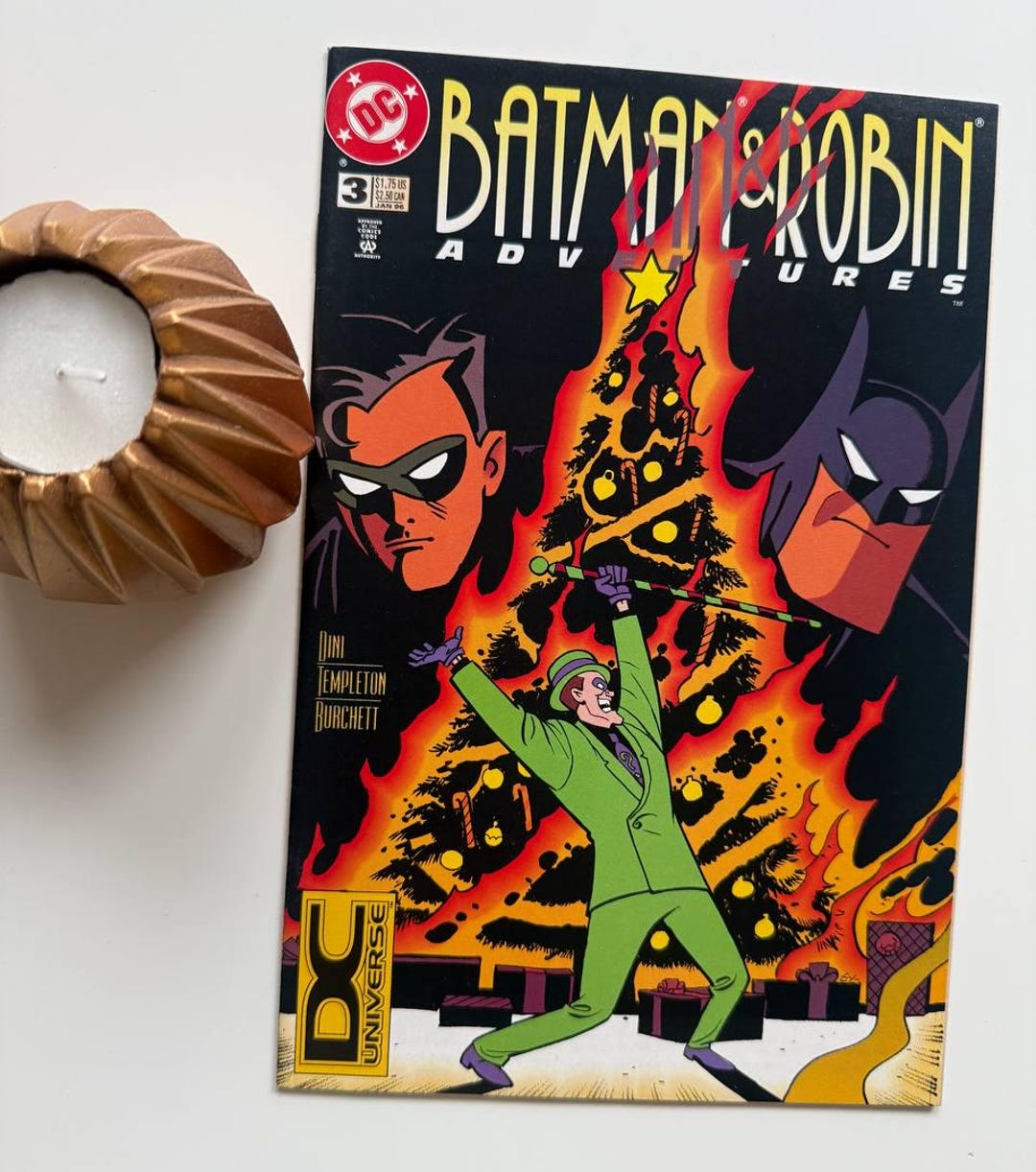 Batman and Robin Adventures 3 Riddler RARE DC Universe Variant Logo ...