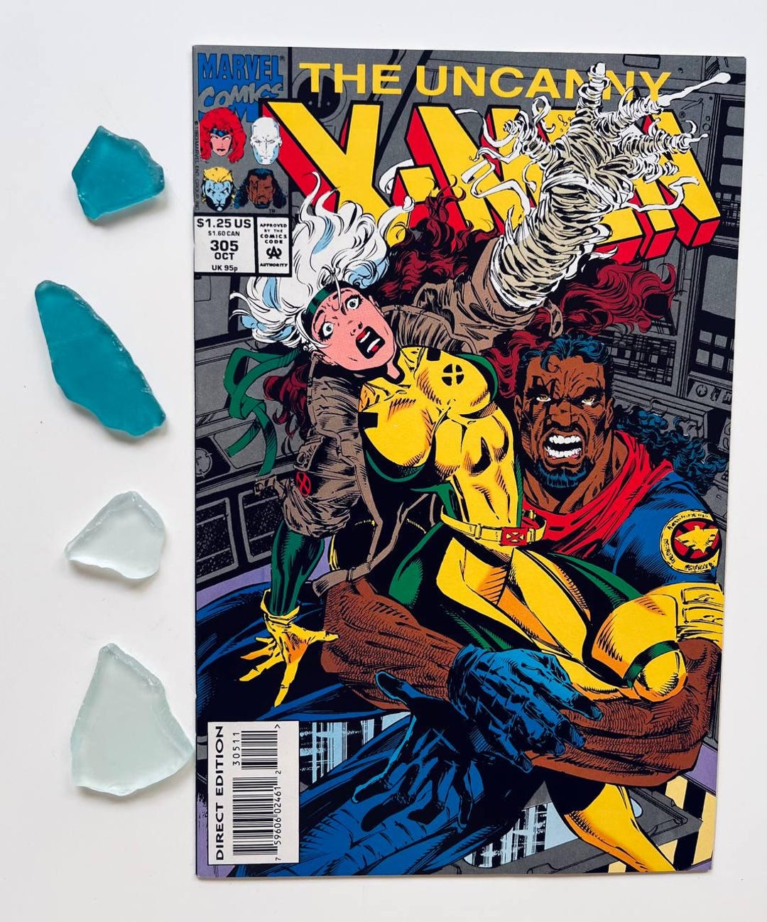 Uncanny X-men #305 (ROGUE & Bishop Cover) - Vintage Comic Book 1993 - Etsy