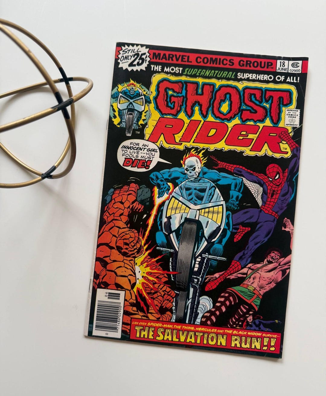Ghost Rider #18 | Spider-man Cover - Comic Book 1976 | Rare Crossover ...