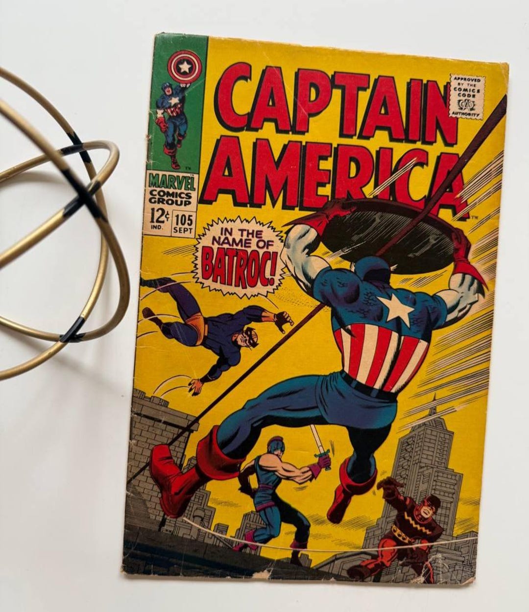 1968 Rare -- CAPTAIN AMERICA #105 - Vintage Collectible Comic Book | First Ongoing Captain ...