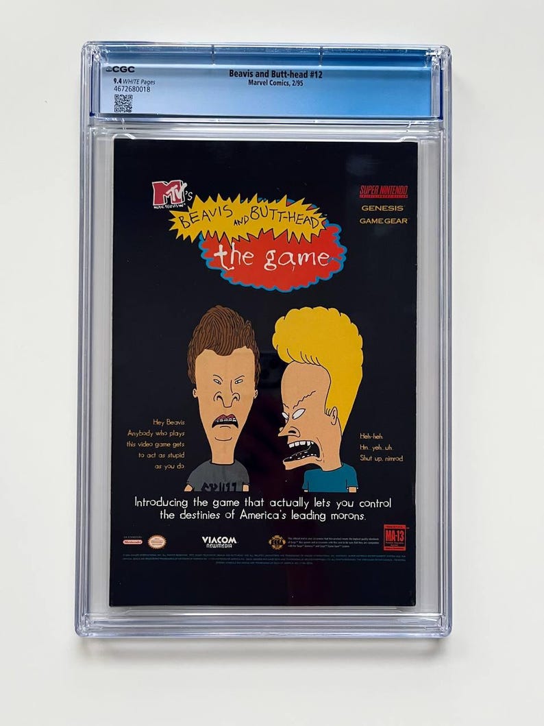 Beavis and the Butt-head #12 (1995) CGC 9.4 Christmas Cover - MTV Comic ...