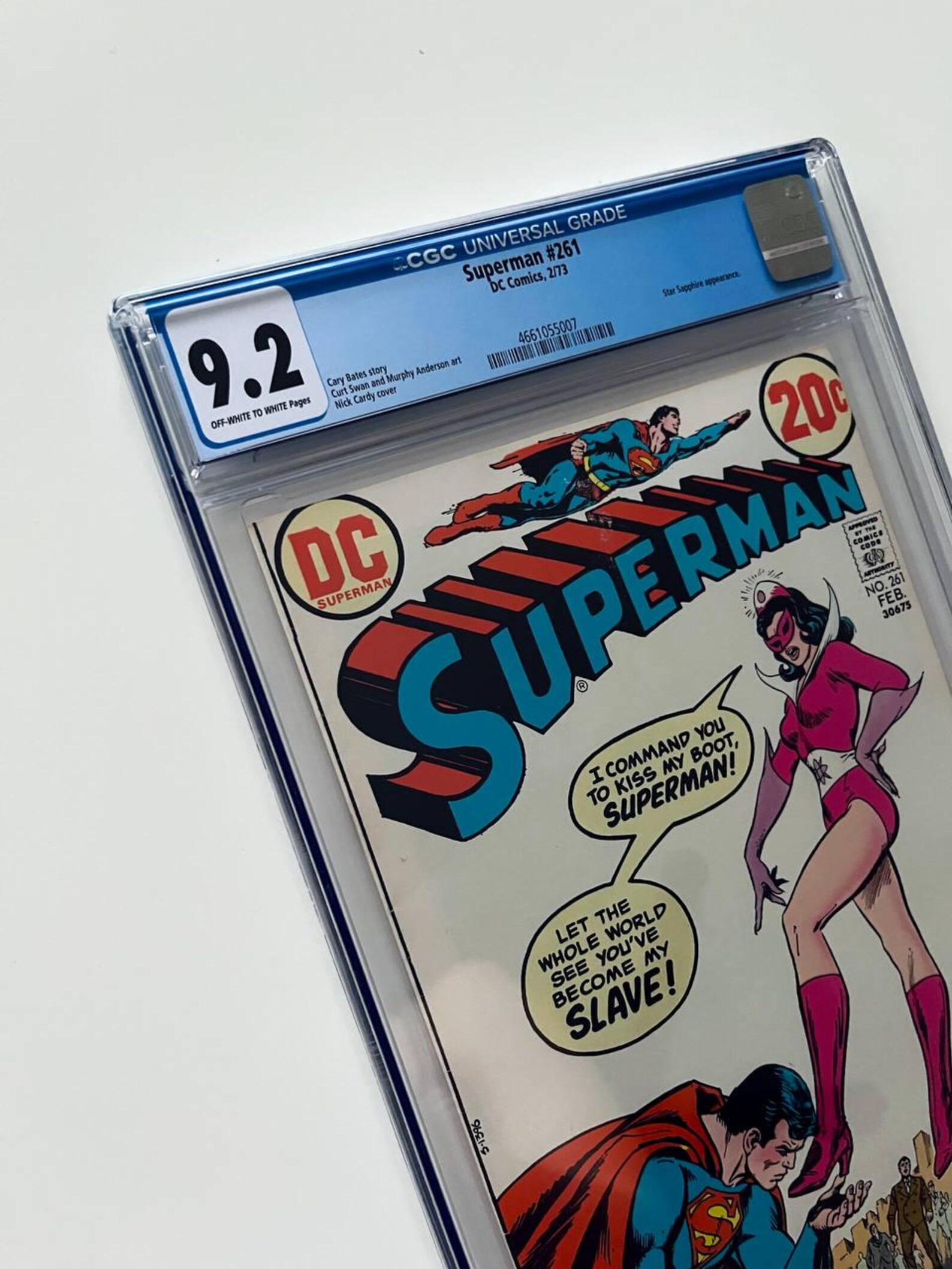 Superman #261 CGC 9.2 (1973): Star Sapphire “kiss My Boot” Cover | Nick ...