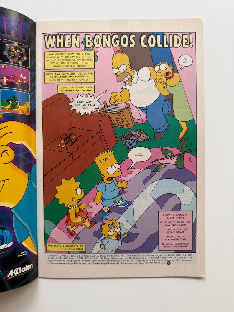 With Rare Trading Card - Simpsons Comics #5 (1994) - Comic Book | Matt ...