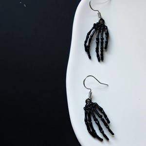 Skull Hand Halloween Earrings, Gothic Earrings, Spooky Skeleton Hand ...
