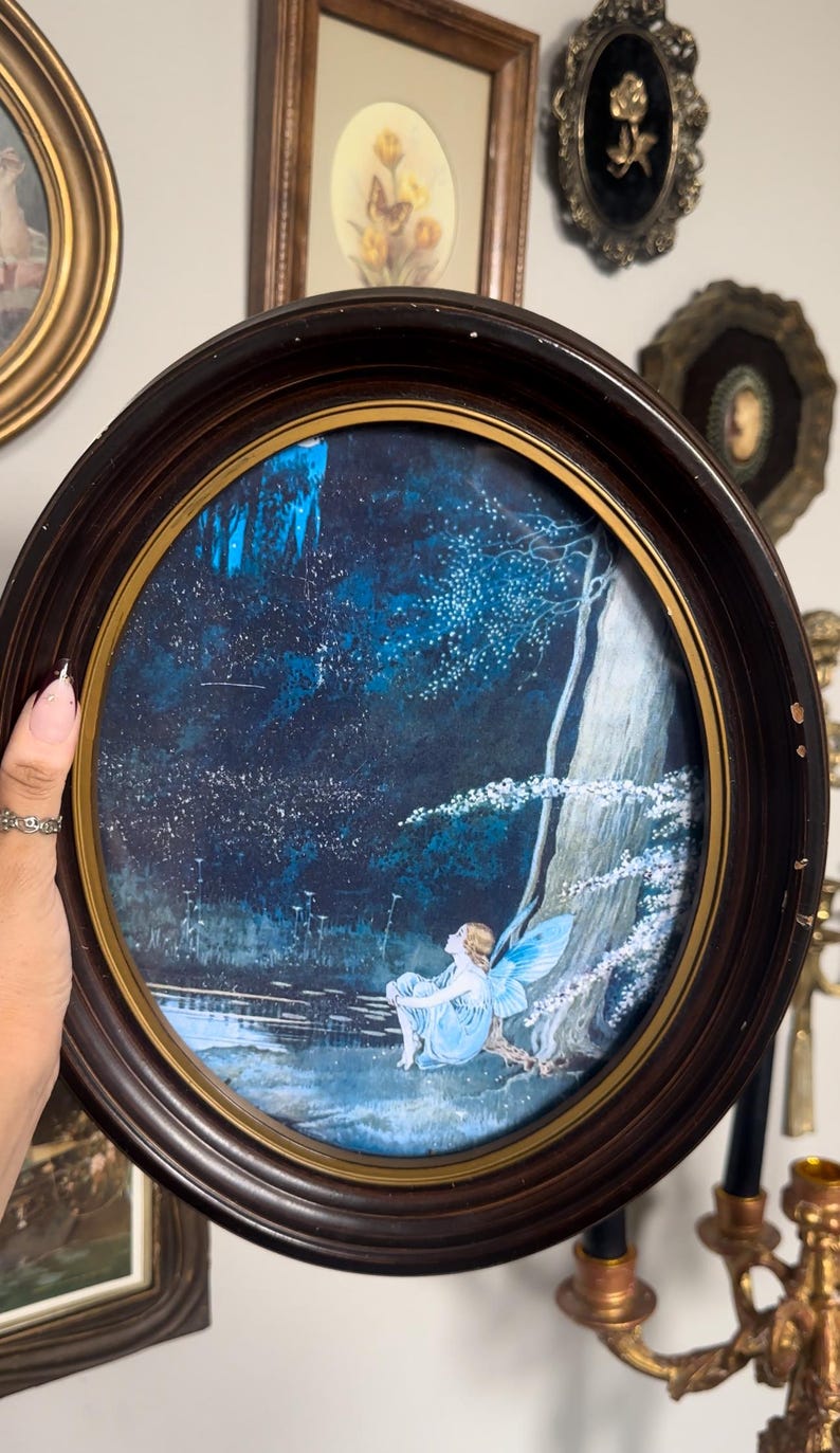 Vintage Fairy Oval Frame - Etsy