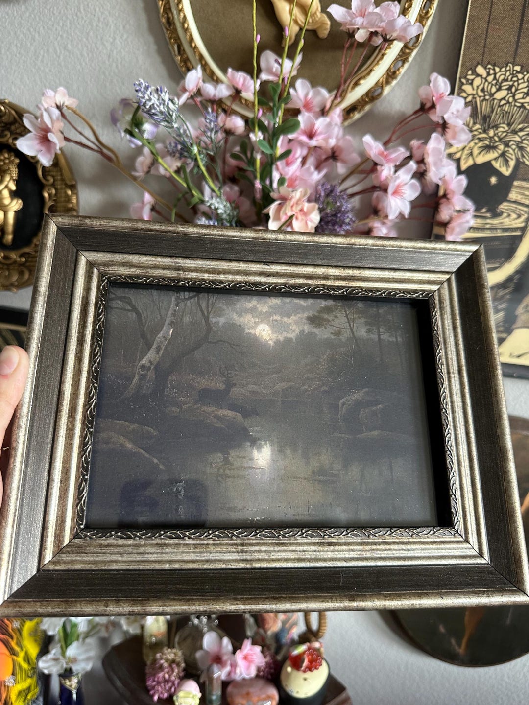 Dark Forest Portait in Silver Frame - Etsy