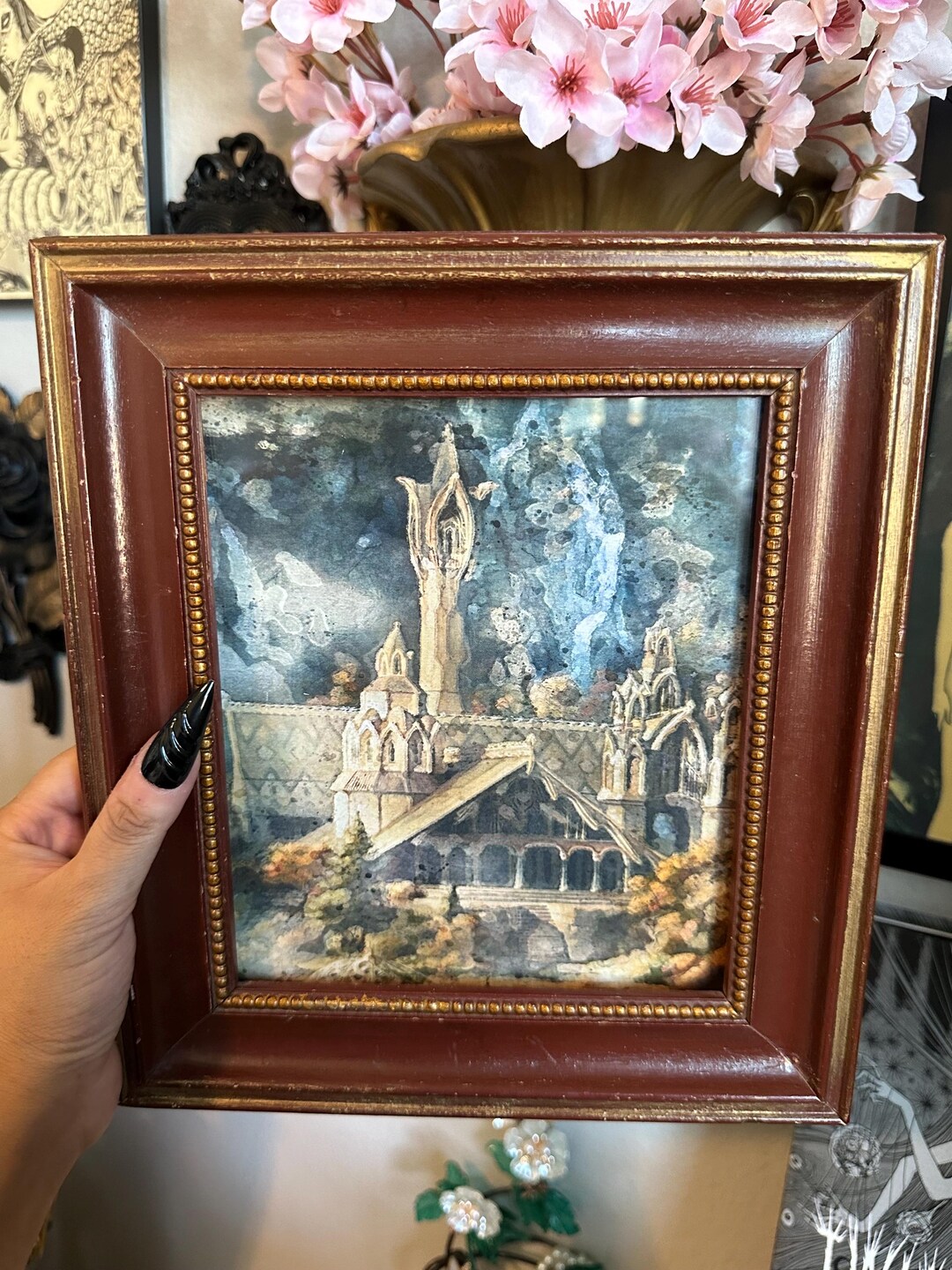 LOTR Rivendell Print in Vintage Frame - Etsy