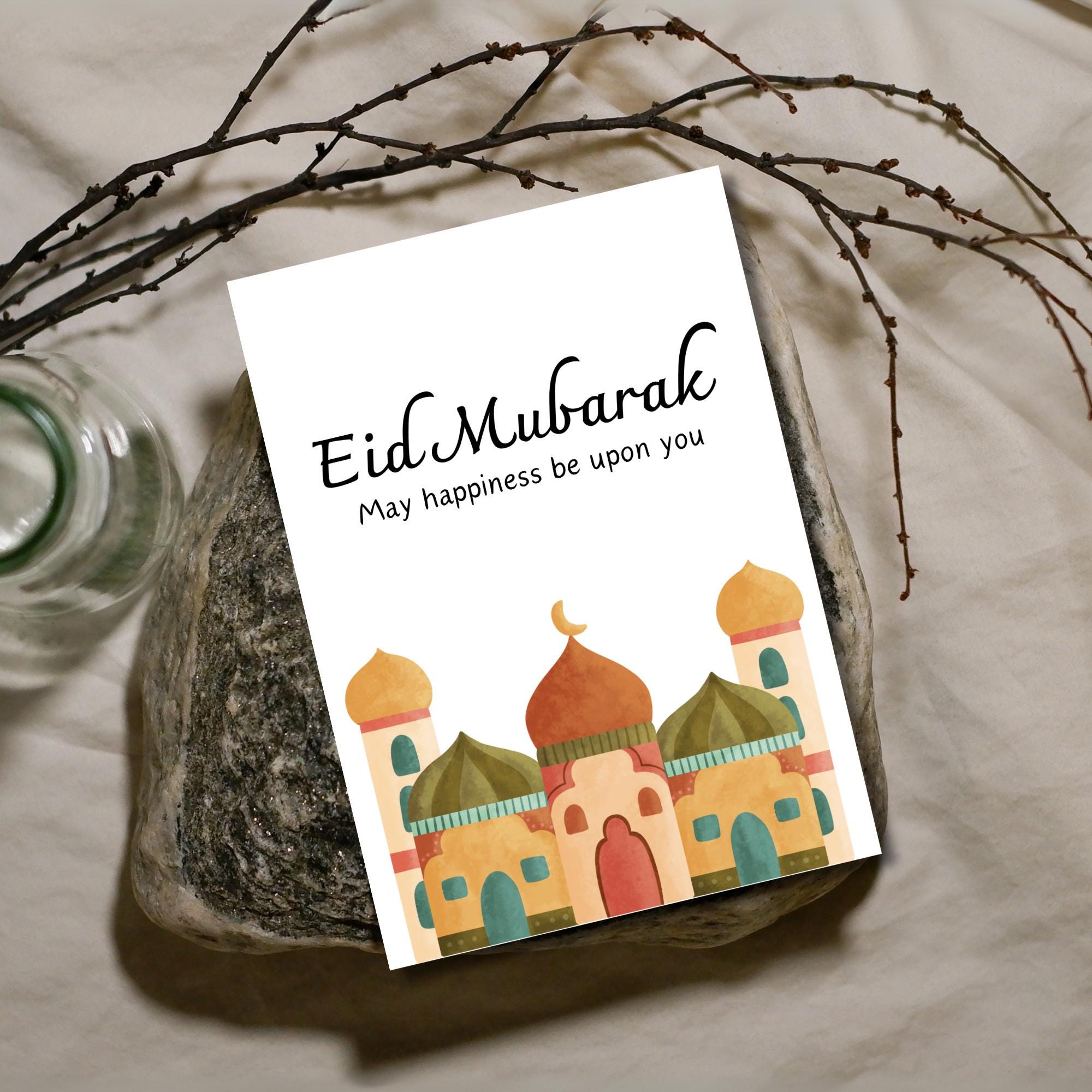 Eid Mubarak Grußkarte Vorlage Glückliche Eid Karte Islamische Geschenke ...