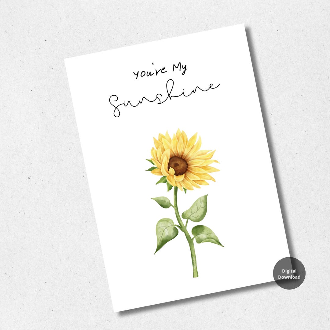 Mothers Day Card Template Sunflower Mothers Day Wish Greeting Card Gift ...
