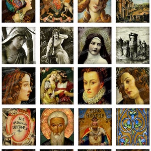 ROYAL QUEENS - Digital Printable Collage Sheet - Medieval Renaissance ...