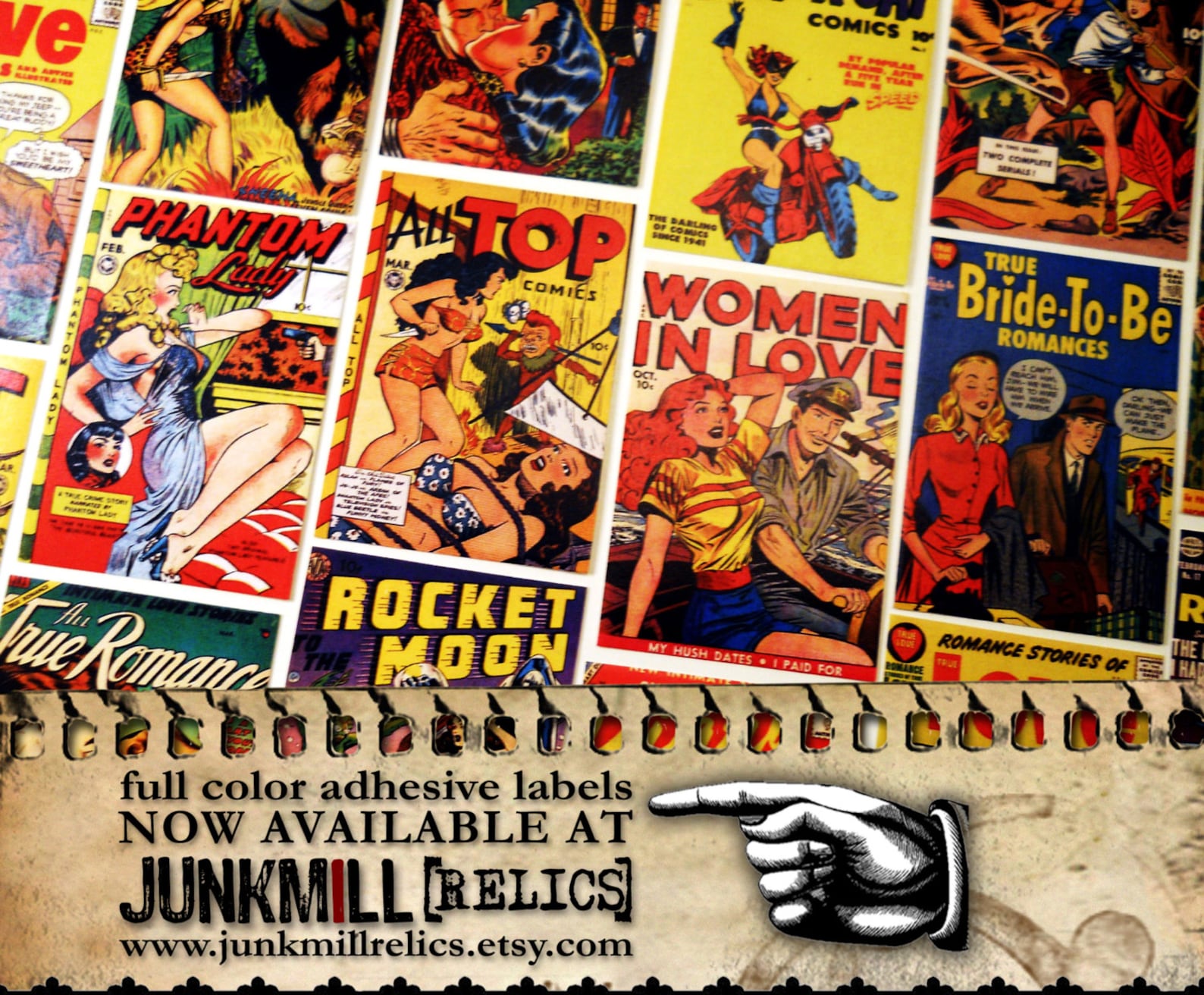 PULP ROMANCE Digital Printable Collage Sheet Vintage Comic - Etsy