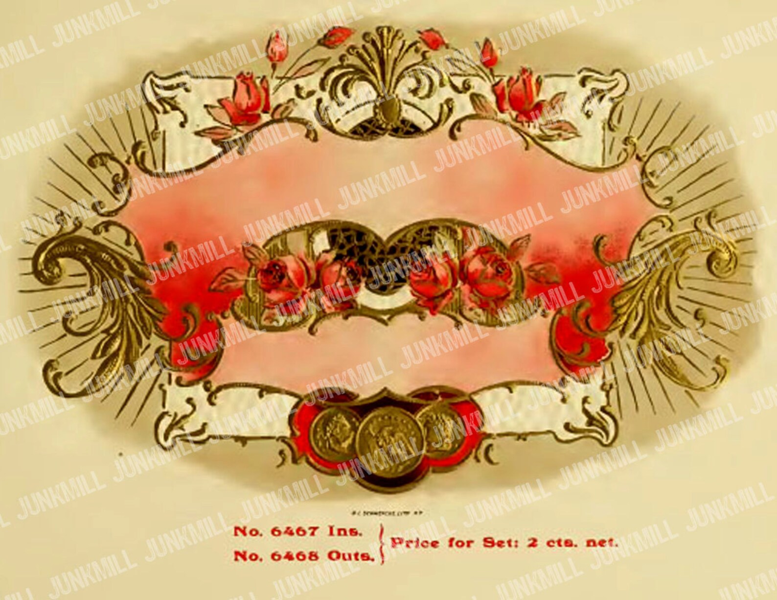 CIGAR BOX BORDERS - 4 Large Digital Printable Images - Vintage Cigar ...